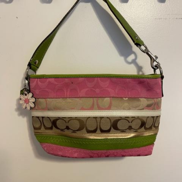 Coach | Bags | Coach Mini Purse Pinkgreen | Poshmark